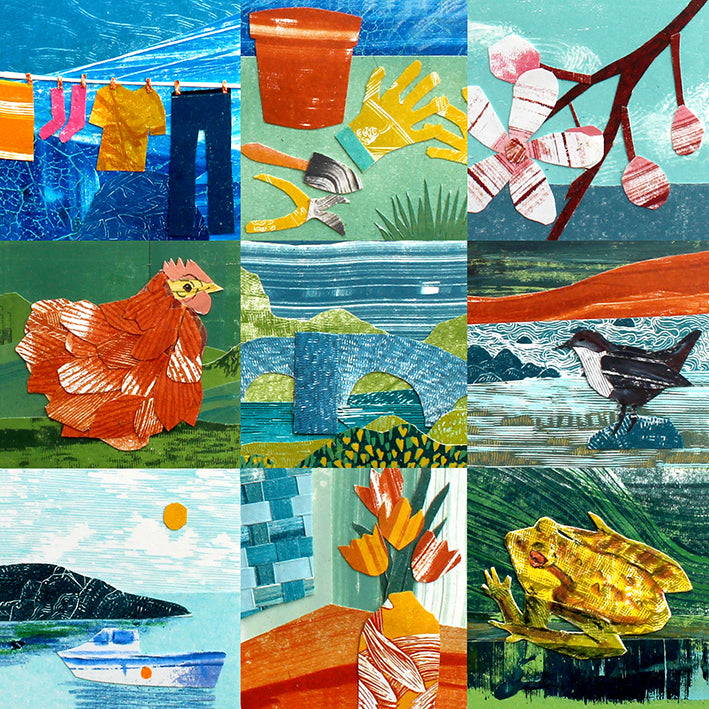 March Collages Card – Molly Lemon Art