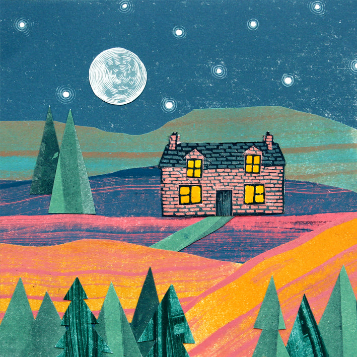 Cosy Cottage Card – Molly Lemon Art