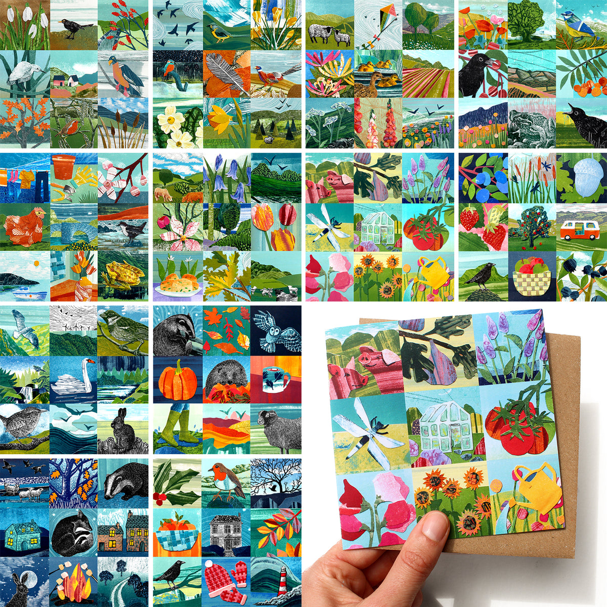 x12 Monthly Collages Card Pack – Molly Lemon Art